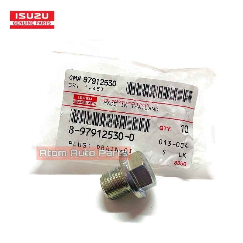 แท้ศูนย์ น็อตถ่ายน้ำมันเครื่อง แหวนถ่ายน้ำมันเครื่อง Isuzu TFR, Dragon ...