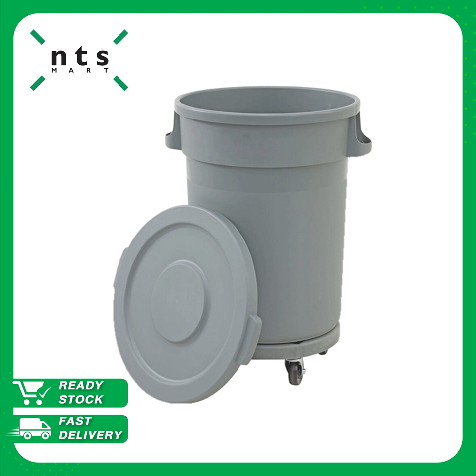 NTS DUSTBIN WITH BASE ถังขยะล้อเลื่อน ถังขยะทรงกลม ถังล้อเลื่อน มีฝาปิด ...