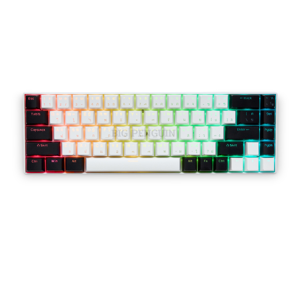 [ลด 15% โค้ด 15DD77] DEKAY68 DK68 คีย์ไทยไฟลอด Mechanical Keyboard ...