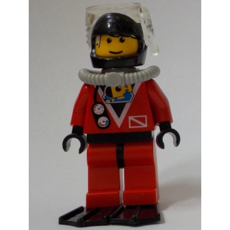 Lego Minifigure Town Divers div018a Divers - Red Diver2,Red Legs with ...