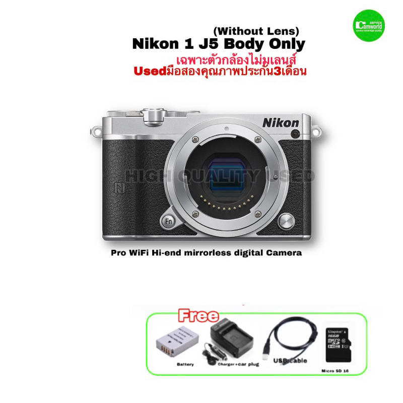 Nikon 1 J5 + 10mm WiFi NFC camera น่าใช้ 20.8MP วีดีโอ 4K movie จอภาพ ...