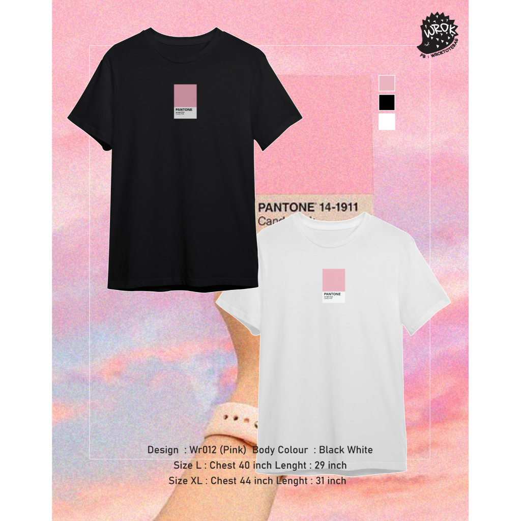 เสื้อยืดลาย Pantone Candy Pink | Shopee Thailand