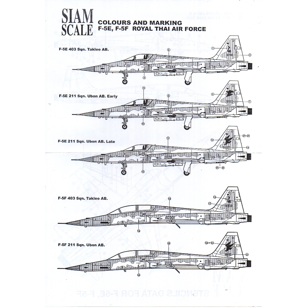 1/48 Decal for F-5E/F RTAF รูปลอกสำหรับใช้กับโมเดล F-5 E/F | Shopee ...