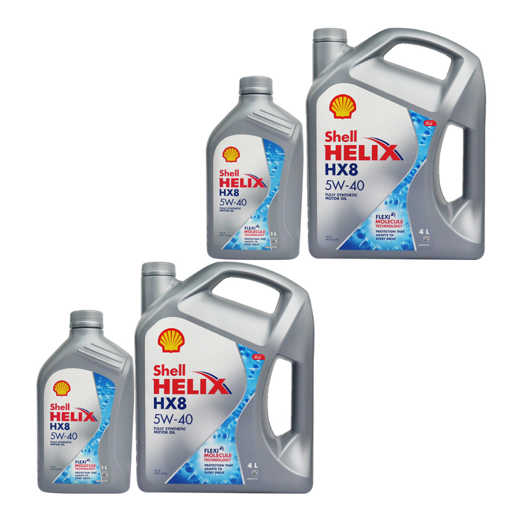 น้ำมันเครื่อง SHE HELIX HX8 5W40 SHELL 4 ลิตร +1 ลิตร (2 แกลลอน ...