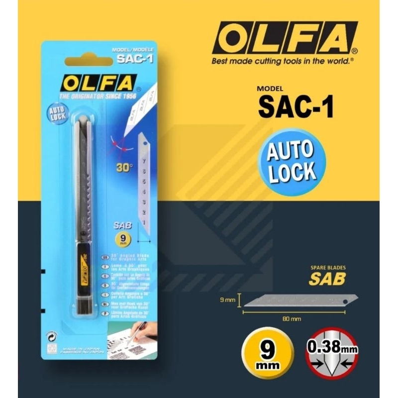 OLFA SAC-1 มีดคัตเตอร์ OLFA รุ่น SAC-1 ผลิตและนำเข้าจากประเทศญี่ปุ่น 🇯🇵 | Shopee Thailand