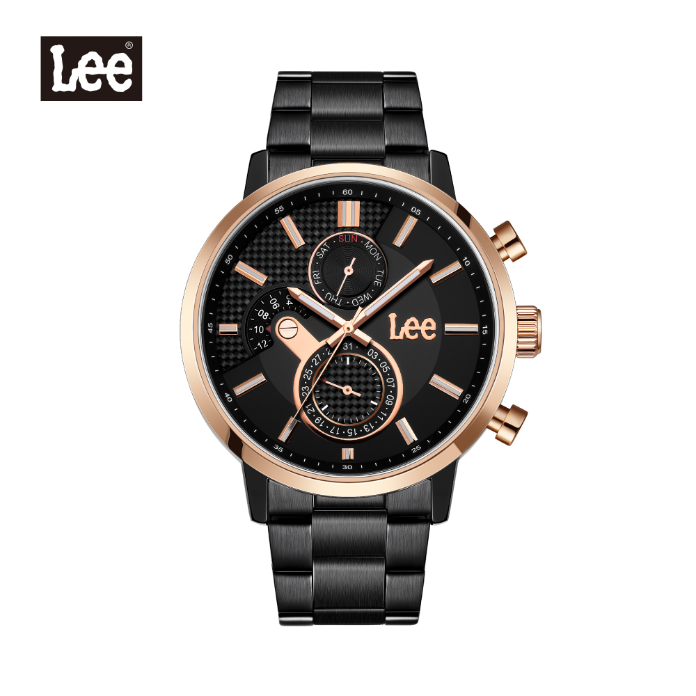 Lee นาฬิกาข้อมือ Metropolitan LEF-M127ABDB-1R แบรนด์แท้ USA สายหนังหุ้ม ...