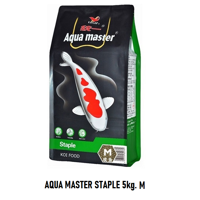 AQUA MASTER STAPLE 5 kg.(อาหารปลาคาร์พ สูตรสมดุลย์ เคลือบเม็ดอาหารด้วย ...