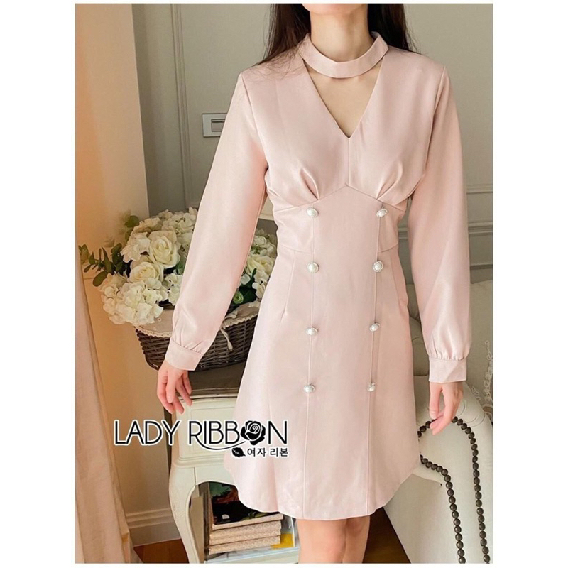 เดรสงานป้าย Lady Ribbonสีชมพู ถามไซด์ก่อนสั่ง | Shopee Thailand