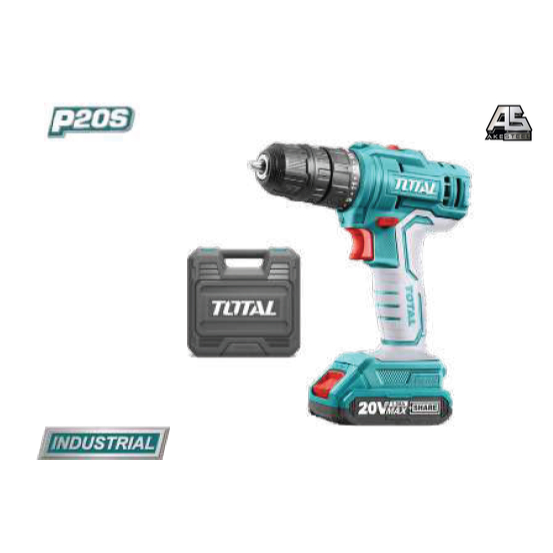 Total ชุดสว่านแบตเตอรไร้สาย 20V รุ่น TDLI20012(ประกัน 1+1 ปี ) | Shopee ...