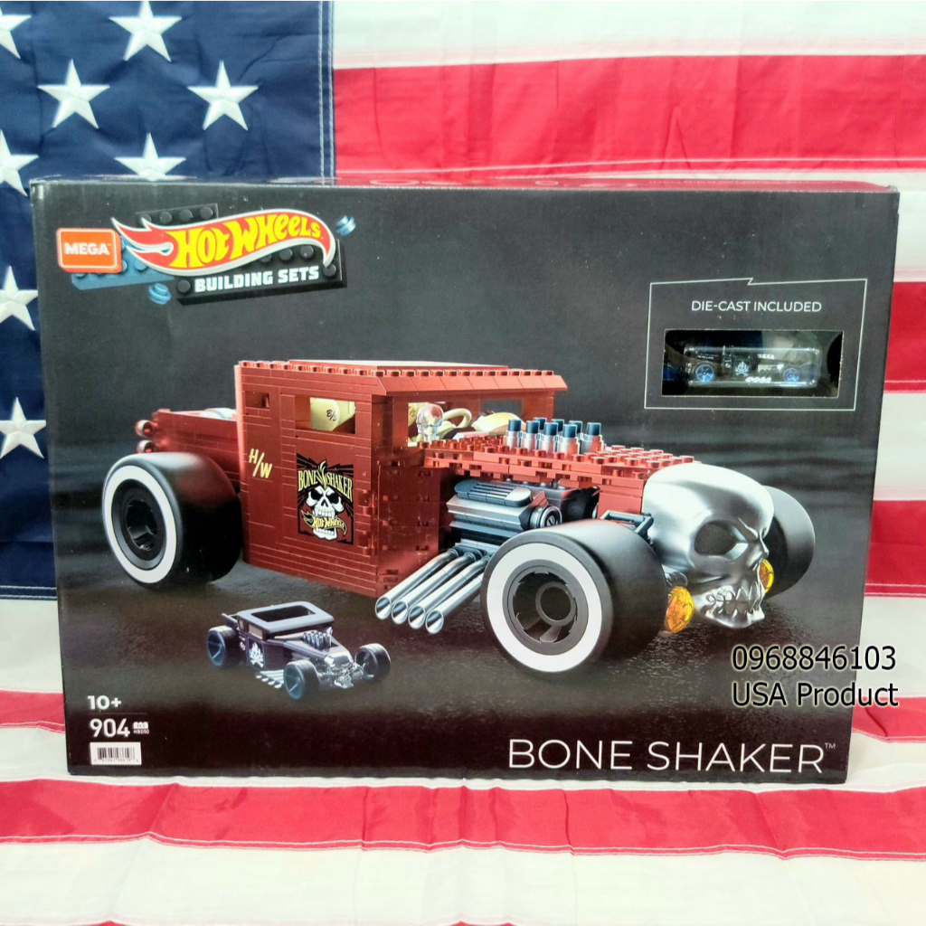 MEGA Hot Wheels - Bone Shaker Building Set (Die-cast Included) | Shopee Thailand