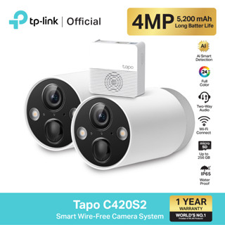 ⚡️กล้องวงจรปิดไร้สาย⚡️TP-LINK (Tapo C420S2 C420S1 C420) 2K QHD,Full ...