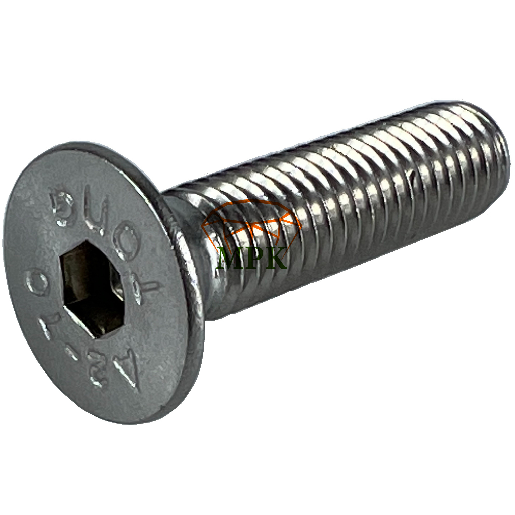 สกรูหัวจมเตเปอร์ SUS M12 ความยาว 25 - 50 มิล | Shopee Thailand