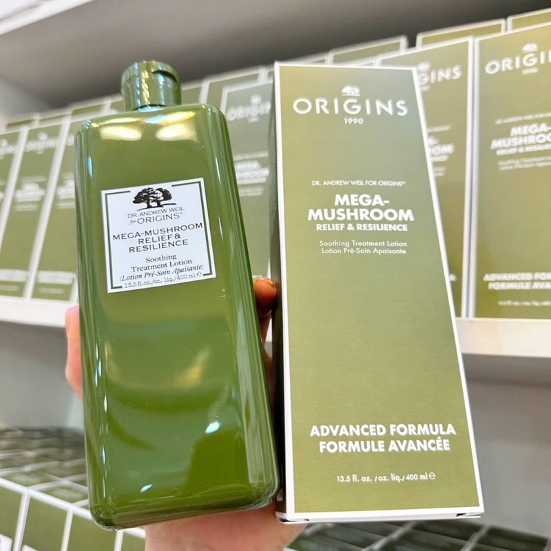 Origins Mega-Mushroom relief & resilience soothing treatment lotion 400ml | Shopee Thailand