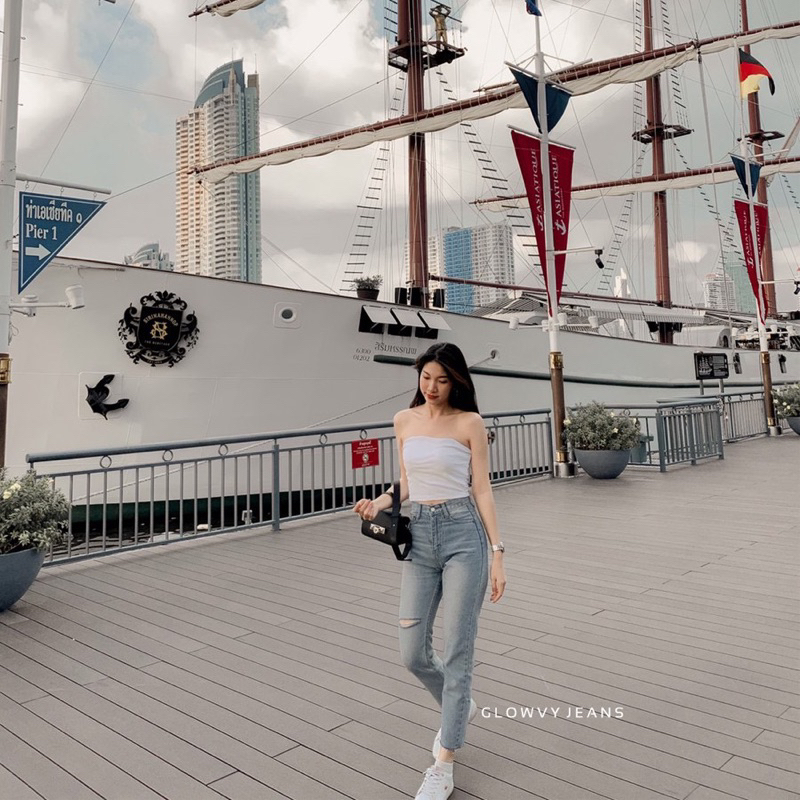 ส่งต่อ Growvy jean รุ่น Snowy | Shopee Thailand