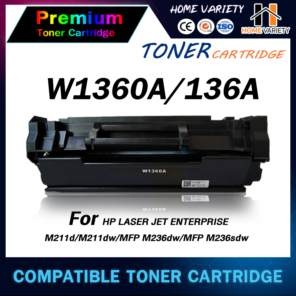 HOME หมึกเทียบเท่า W1360A พร้อมชิป HP136A สำหรับ Printer HP MFP M236sdw ...