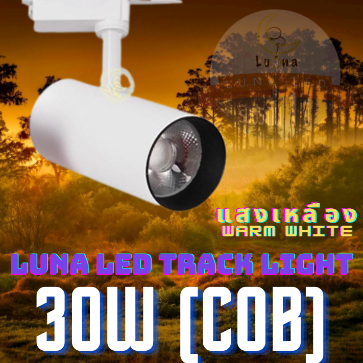 LED COB Track Light Tracking Lights หลอดไฟ 30W (0919) แสงเหลือง รุ่นสี ...