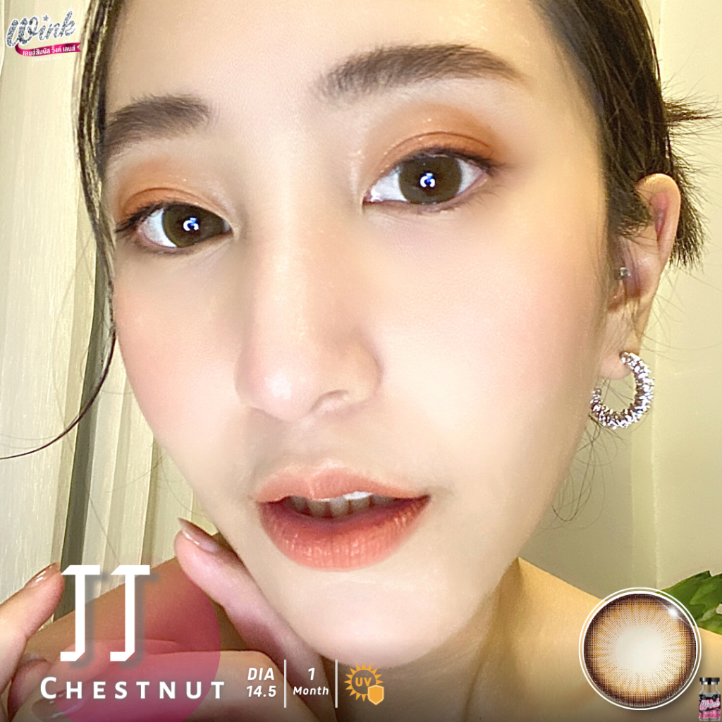คอนแทคเลนส์ Wink Wow รุ่น JJ /สีChestnut น้ำตาลและรุ่น มีค่าสายตา มีอย. ...