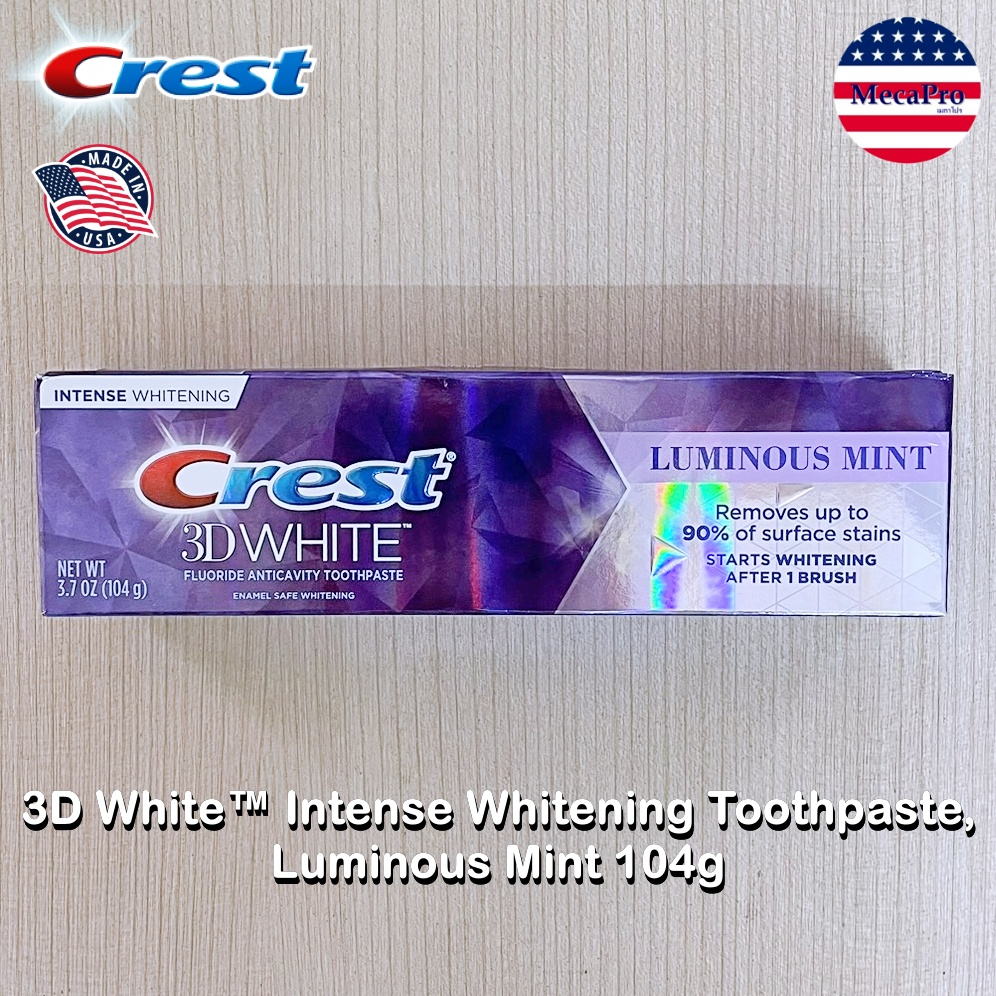 Crest® 3D White™ Intense Whitening Toothpaste, Luminous Mint 104g ยาสี ...