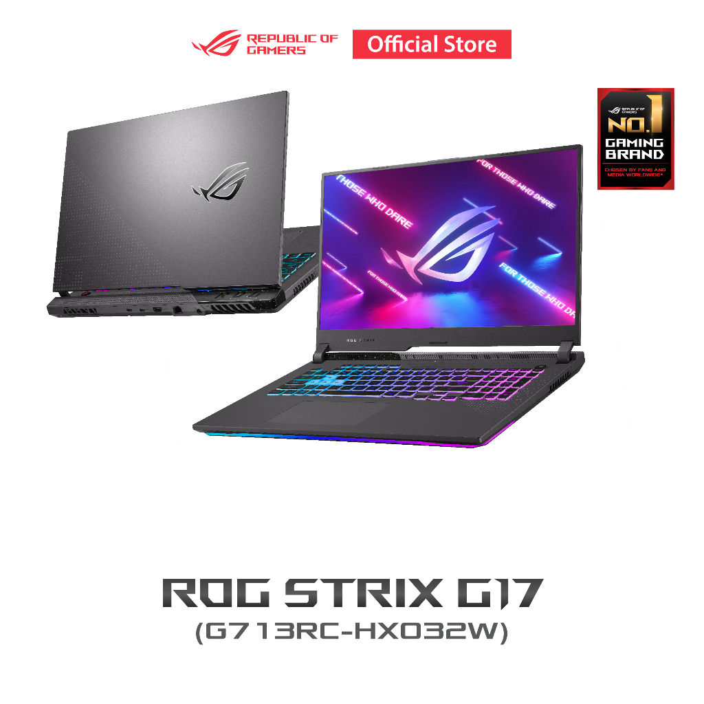 ASUS ROG Strix G17 (G713RC-HX032W) Gaming Laptop, 18” 144Hz FHD, GeForce RTX 3050, AMD Ryzen™ 7 ...