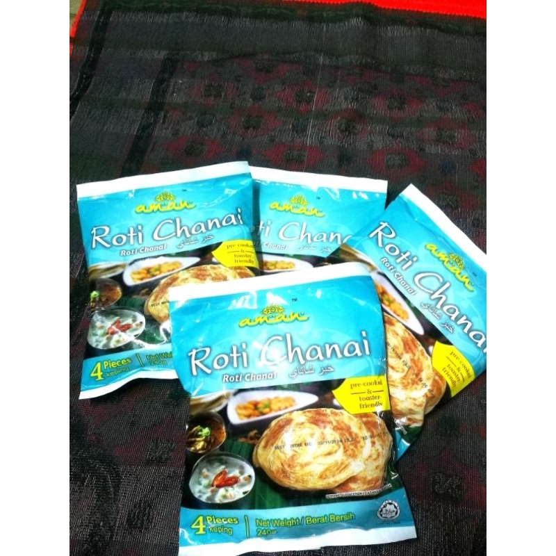 โรตีกึ่งสำเร็จรูป Roti Chanai 1ถุง มี 4เเผ่น | Shopee Thailand