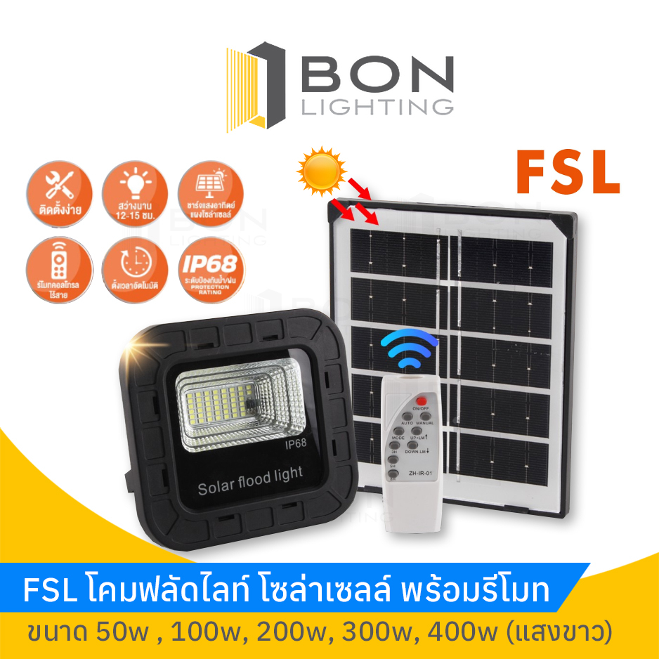 SOLAR FloodLight FSL โคมฟลัดไลท์ โซล่าเซลล์ เอฟเอสแอล ขนาด ...