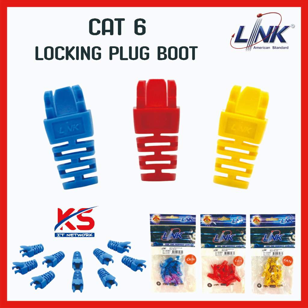 LINK ปลอกหุ้มหัวแลน CAT6 Plug Boots (10 ตัว/ถุง) US-6622,US-6624,US-6625 | Shopee Thailand