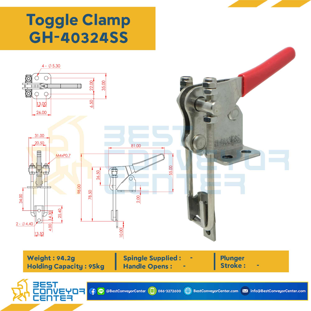Toggle Clamp แบบดึง GH-40324-SS | Shopee Thailand