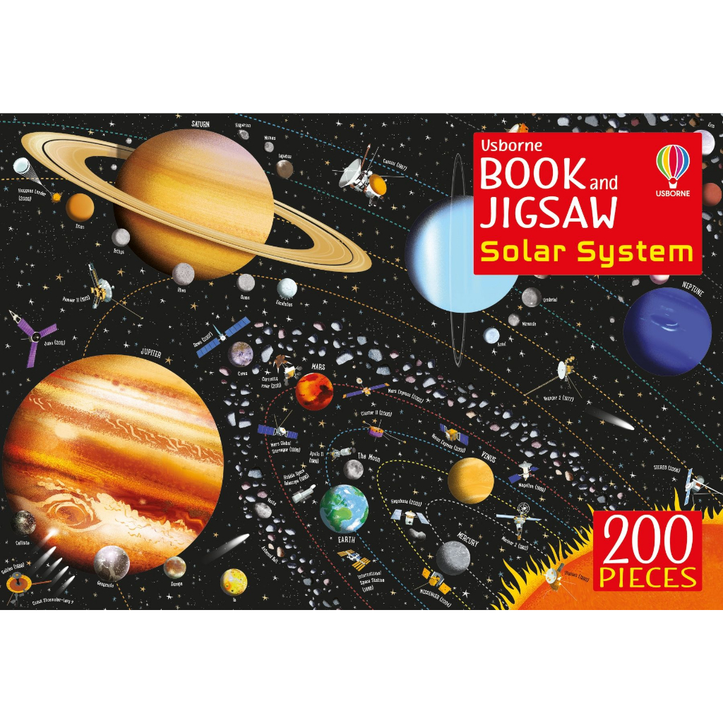 Book & Jigsaw: Solar System (200 Pcs) Usborne หนังสือเด็ก จิ๊กซอว์ ระบบ ...