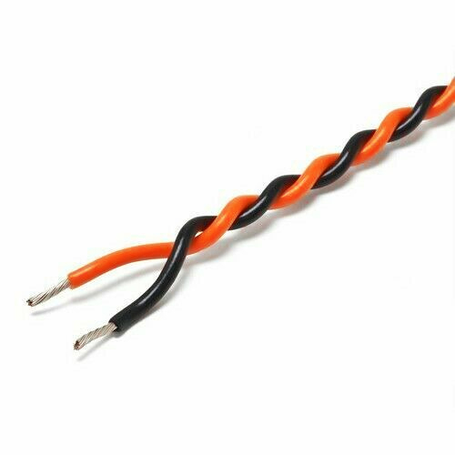 Belden 9497 สีส้มดำ 16 AWG 2 Conductor High-Conductivity Copper Speaker Cable Open Twisted Const ...