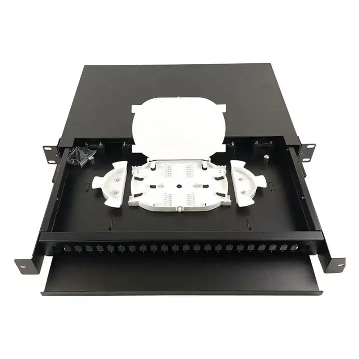 ODF RACK MOUNT Box 12/24Core with trap แร็คเก็บสายไฟเบอร์พร้อมถาด ...