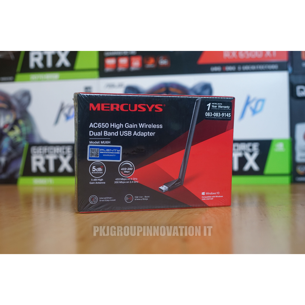 ตัวรับ Wi-Fi Mercusys MU6H AC650 High Gain Wireless Dual Band USB ...