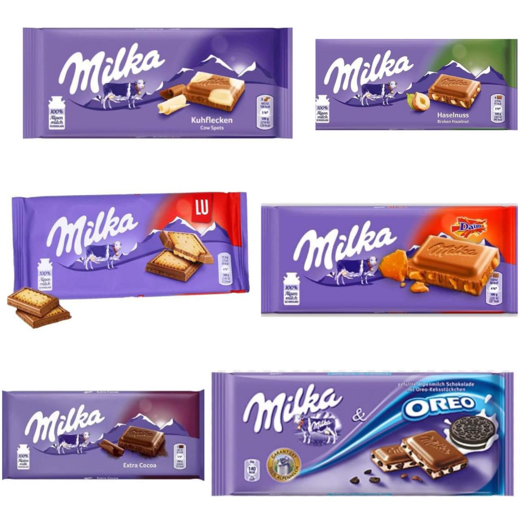 Milka chocolate bar 90g - 100 g. ช็อคโกแลตเเท้นำเข้า | Shopee Thailand