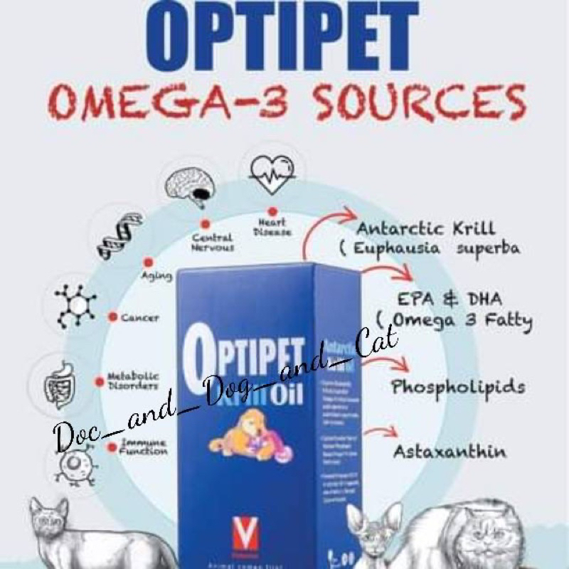 Optipet อาหารเสริม Omega 3s น้ำมันกุ้ง Krill จาก ขั้วโลกใต้ สำหรับ ...