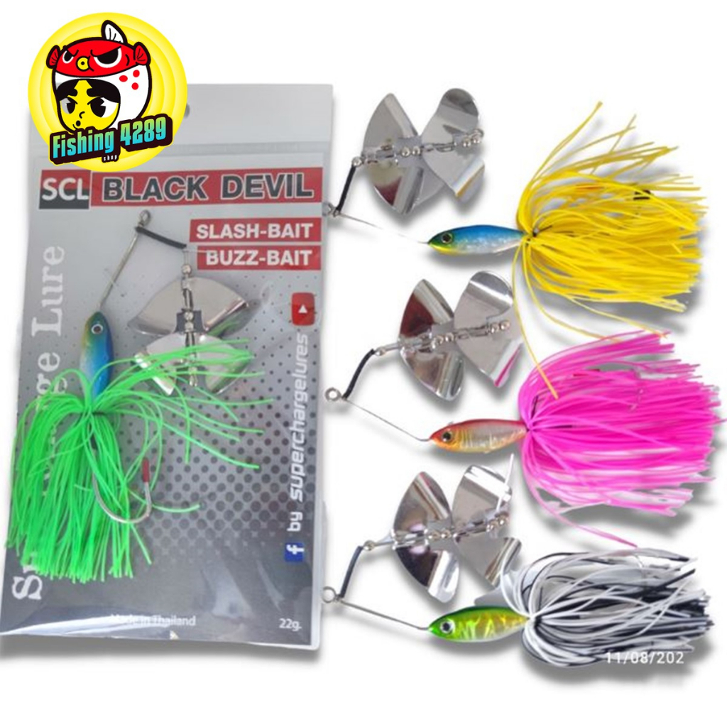 เหยื่อตกปลา บัสเบท SuperchargeLure (ฺBB2Cตัวปลา) ใบพัดคู่ 22g. | Shopee Thailand