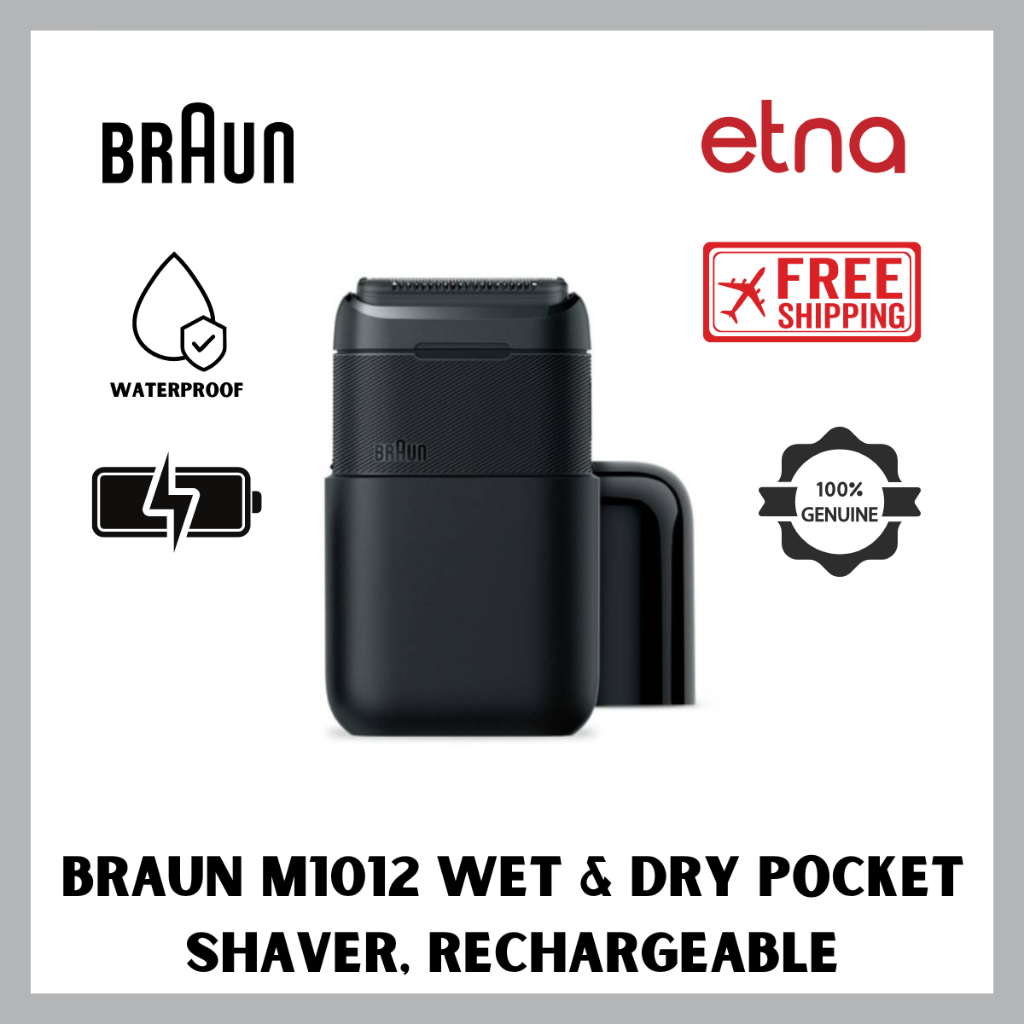 Braun M1012 เครื่องโกนหนวดแบบเปียกและแห้ง ชาร์จไฟได้ | Shopee Thailand
