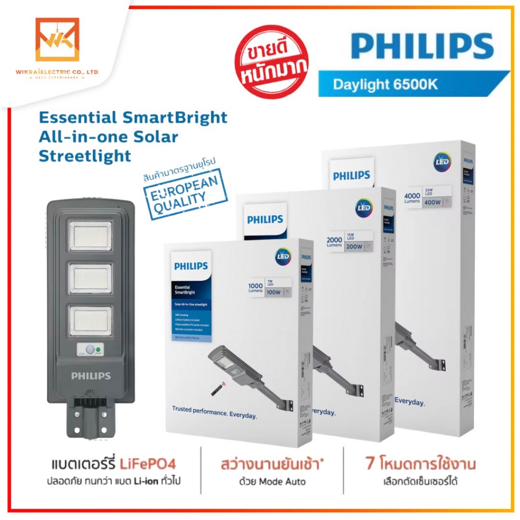 Philips Essential SmartBright All in one Solar streetlight BRC010 100w ...