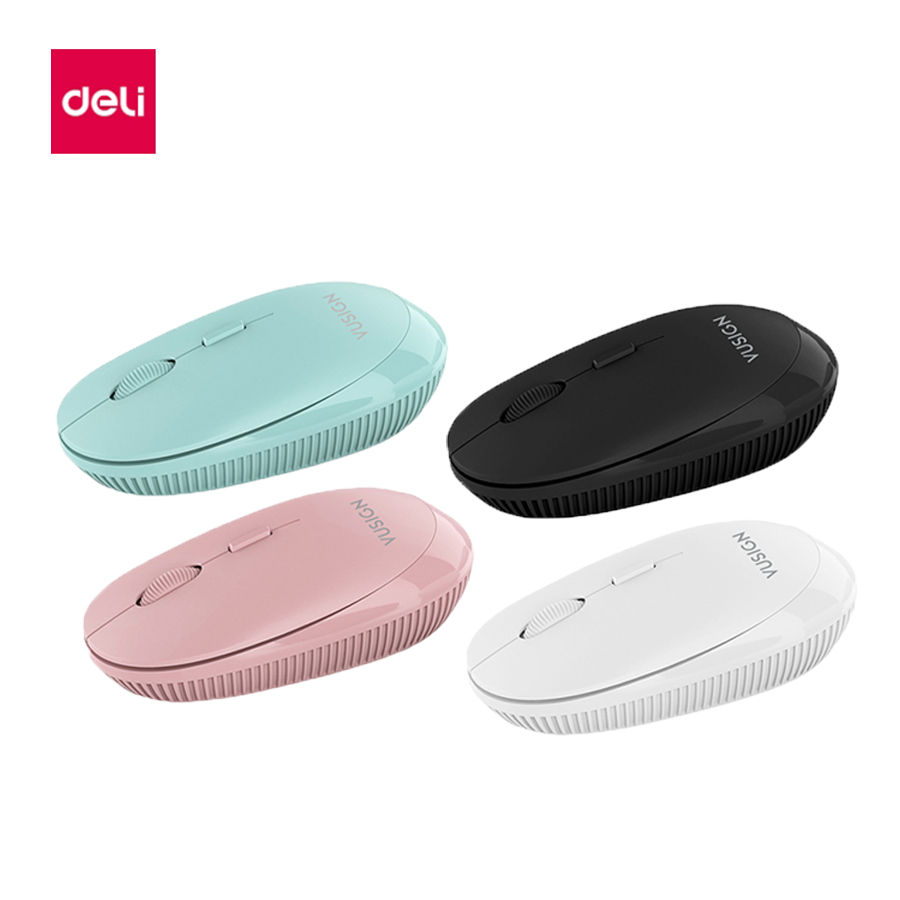 Deli เมาส์ไร้สาย เมาส์เงียบ มีปุ่มปรับความไวของเมาส์ ที่รองรับทุกสภาพ ...