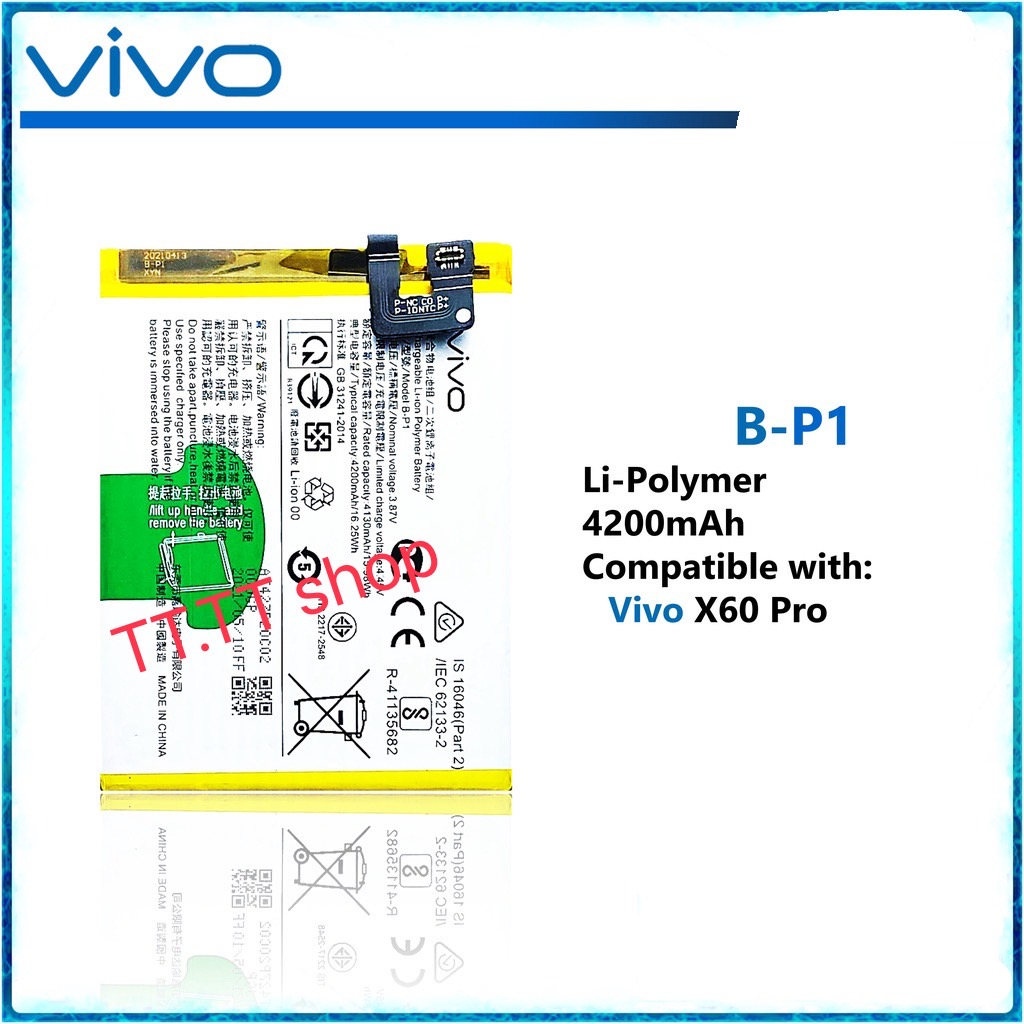 แบตเตอรี่ Vivo X60 Pro V2045 B-P1 4200mAh ประกัน 3 เดือน | Shopee Thailand