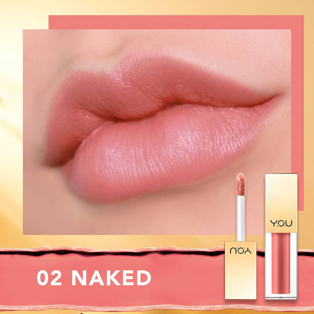 YOU Rouge Velvet Matte Lip Cream 4.5g. ลิปครีมเนื้อเนียน บางเบา แห้ง ...