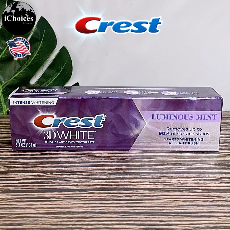 [Crest] 3D White™ Intense Whitening Toothpaste, Luminous Mint 104g ยาสี ...