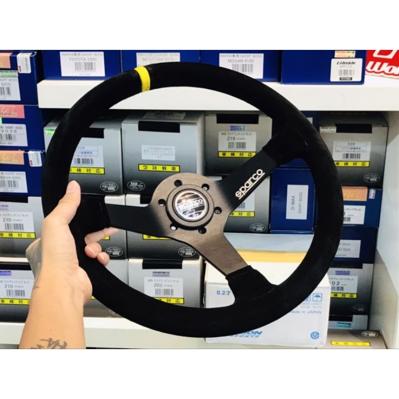 พวงมาลัย Sparco r345 หนังกลับ New Version นำเข้าจาก อิตาลี่ | Shopee Thailand