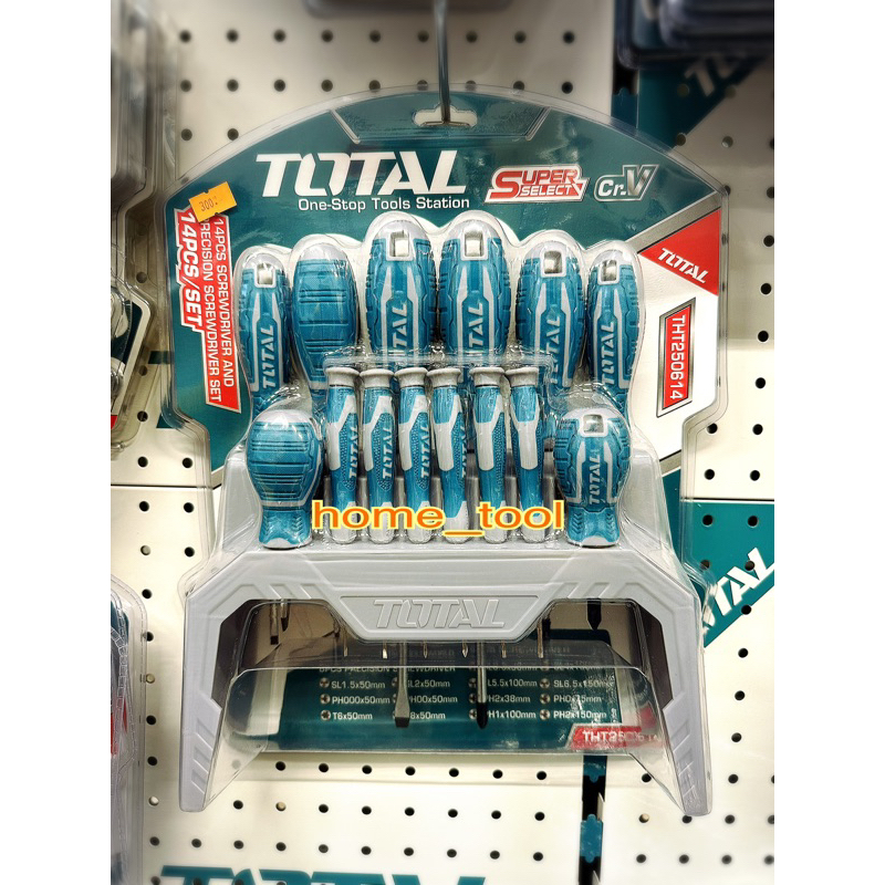 Total ชุดไขควง 14 ตัวชุด พร้อมที่วางไขควง รุ่น THT250614 14ตัวชุด และ ...