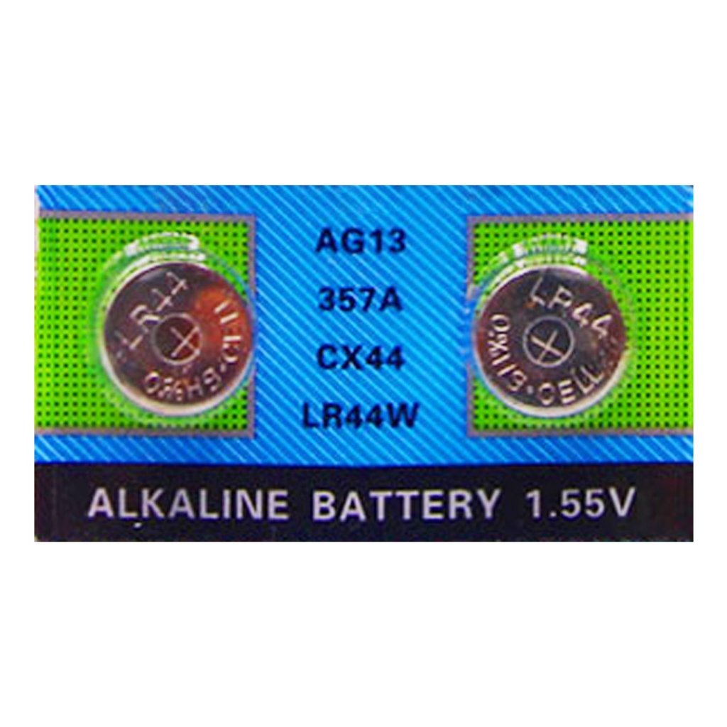 ถ่านกระดุม T&E Alkaline Battery 1.55V รุ่น AG13 LR44 357A CX44 LR44W ...