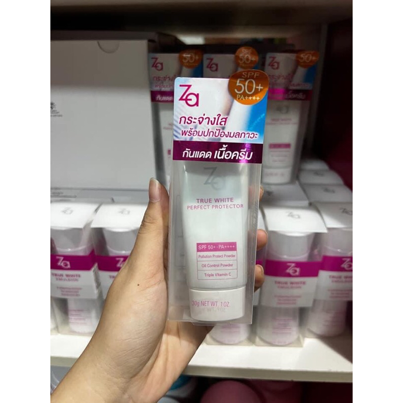 Za True White EX Perfect Protector SPF50+ PA++++ 30g | Shopee Thailand