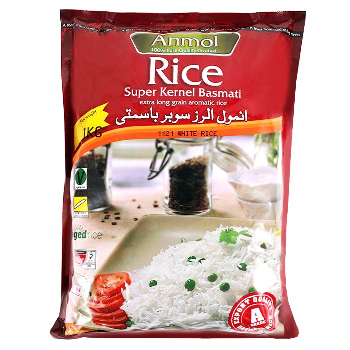 อันมล ข้าวขาวบาสมาติเมล็ดยาวพิเศษ 1 กก. - Basmati Rice Long Grain 1kg ...