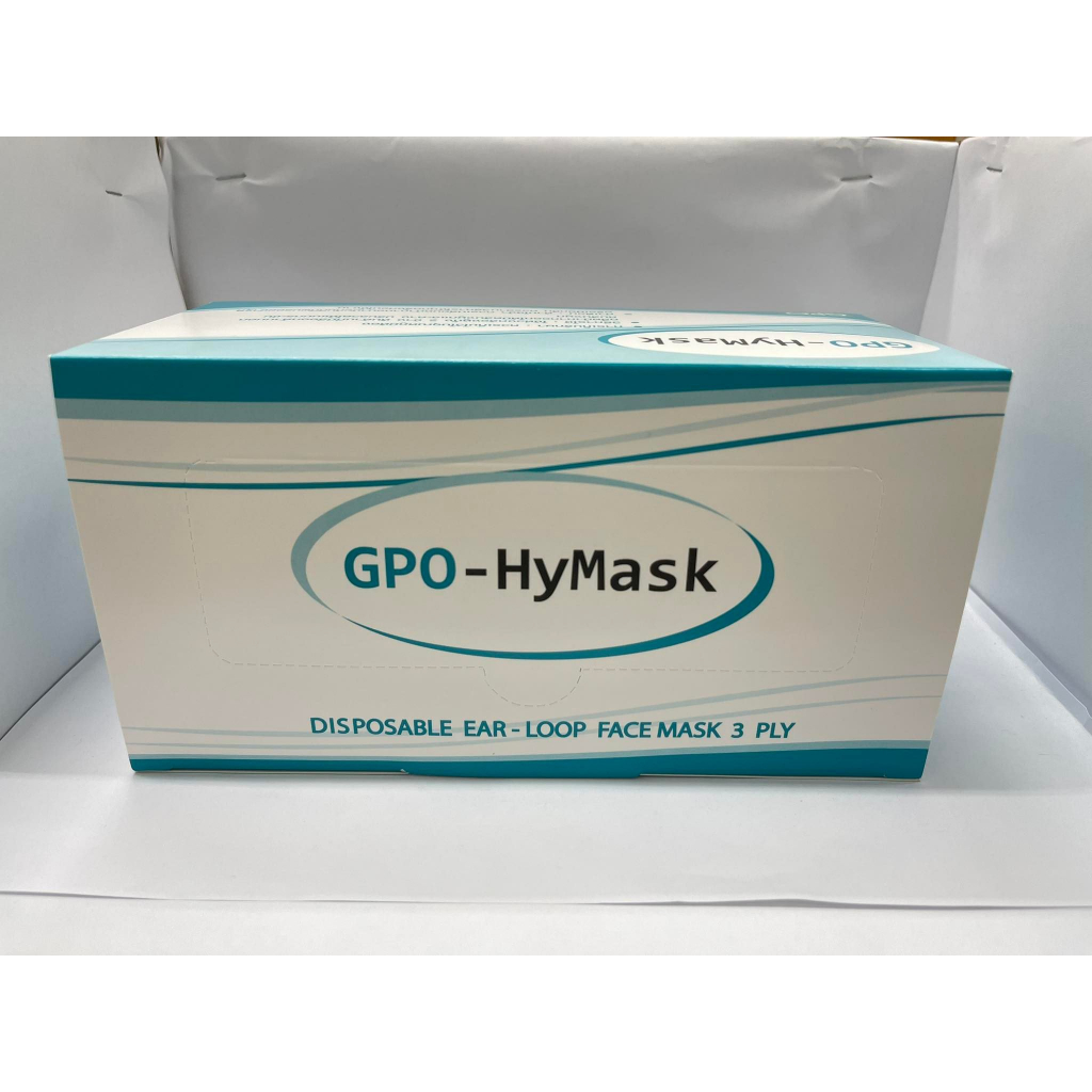 GPO-HyMask หน้ากากอนามัย (องค์การเภสัชกรรม) บรรจุ 50 ชิ้น มี 2 สี ...