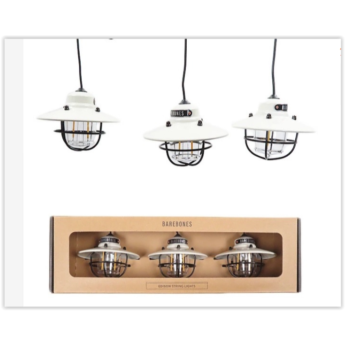ตะเกียง Barebones Edison String Light LED ชุดสามดวง พร้อมส่ง มี 4 สี | Shopee Thailand