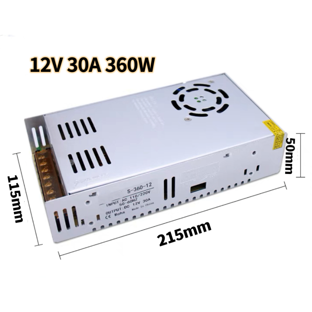 สวิตชิ่ง Switching Power Supply สวิตชิ่งเพาเวอร์ซัพพลาย 12v 3A/36w,5A/60w,10A/120w,15A/180w,20A ...
