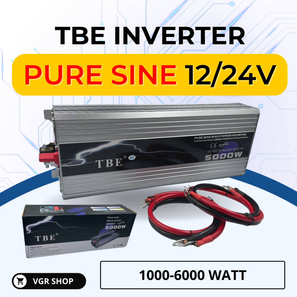 TBE inverter "Pure sine wave" 1000-6000w 12/24V มั่นใจได้ของแท้ 100% ...