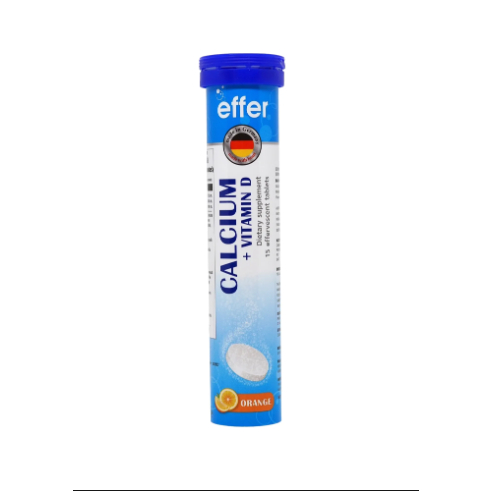 !ลดพิเศษ!Exp.11/23 Effer Calcium+VitaminD effervescent tablet เม็ดฟู่แ ...